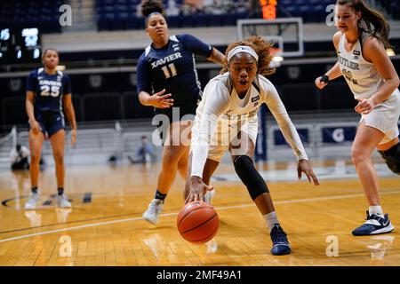Butler guard Okako Adika (4) in action while playing Xavier during an ...
