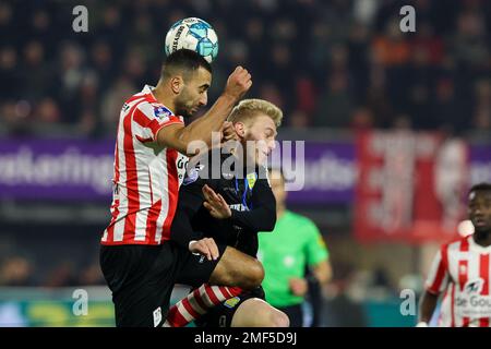ROTTERDAM - (l-r), Mika Biereth of RKC Waalwijk, Joshua Kitolano of ...