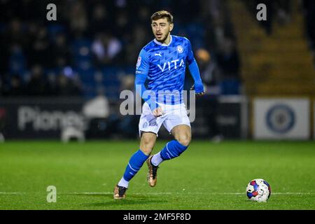 Ryan Rydel #17 of Stockport County with the ball during the Sky Bet ...