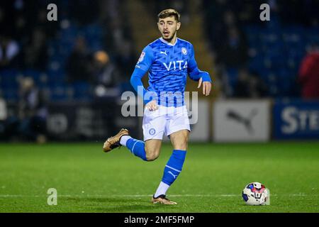 Ryan Rydel #17 of Stockport County with the ball during the Sky Bet ...