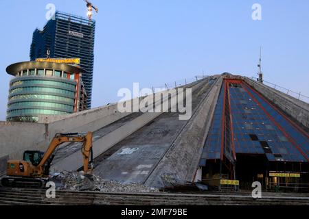 The Pyramid of Tirana is a communist era structure in Albania Stock ...