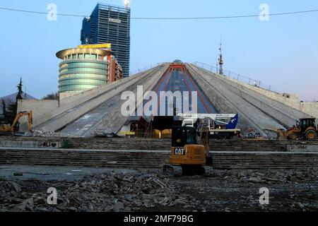 The Pyramid of Tirana is a communist era structure in Albania Stock ...