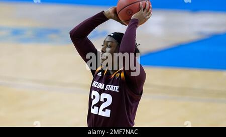 Arizona State forward Eboni Walker (22) dribbles during an NCAA ...
