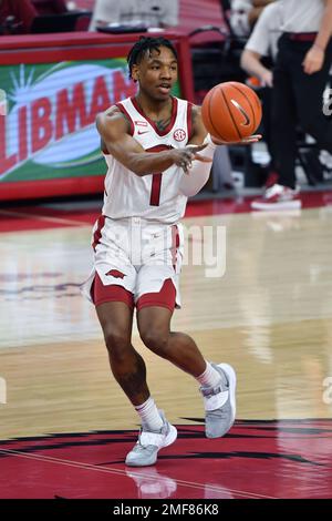 Arkansas guard JD Notae against Gonzaga during a college basketball ...