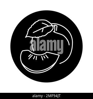 Plum and half color line icon. Pictogram for web page, mobile app ...