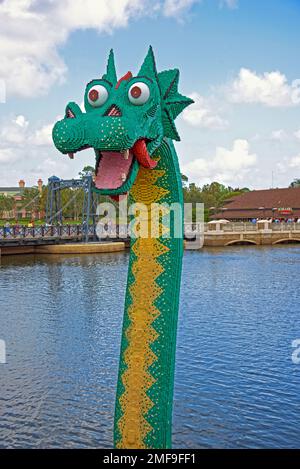 Loch Ness Monster, made of Lego components, Downtown Disney, Orlando ...