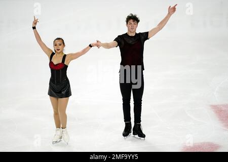 Hilary Asher and Ryan O'Donnell perform during the ice dance free dance ...