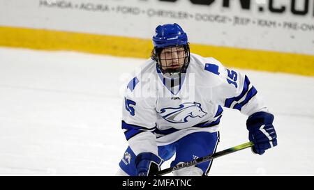 Alabama-Huntsville defenseman Joshua Corrow (15) during an NCAA college ...