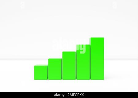 Vertical indicator chart. 3D illustration Stock Photo - Alamy