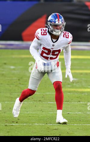 New York Giants safety Xavier McKinney (29) participates in training ...