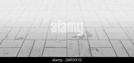 Vanishing perspective concrete crossed block pavement vector background ...