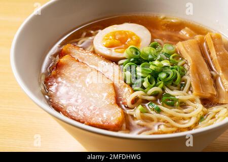 Steaming hot ramen on the table Stock Photo - Alamy