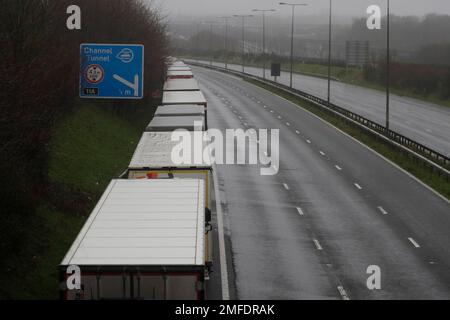 Eurotunnel Folkestone Terminal Channel tunnel UK drone aerial view ...