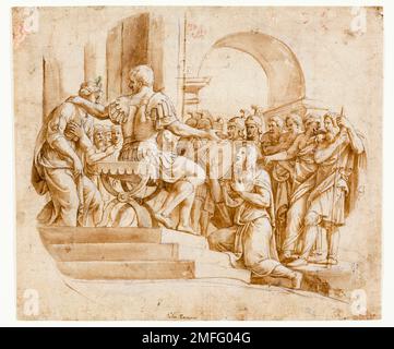 Giulio Romano (Giulio Pippi), A Roman General pardons prisoners ...
