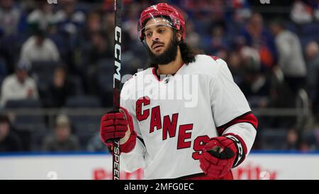 Carolina Hurricanes defenseman Jalen Chatfield (5) skates against New ...