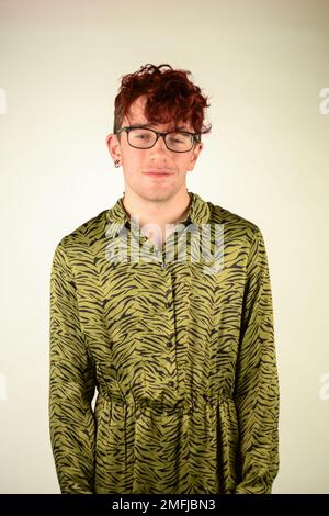 Breaking male gender stereotype,Transgender Uk,LGBT.Man wearing makeup ...