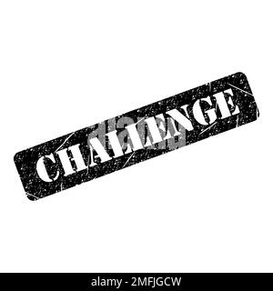 Challenge stamp symbol, label sticker sign button, text banner vector ...