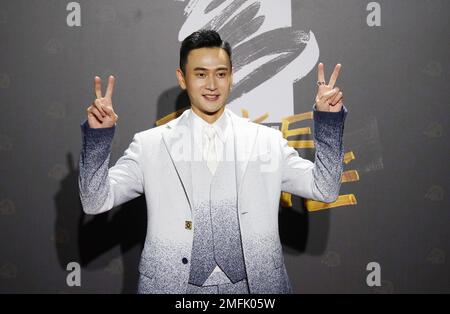 Taiwanese actor Liu Kuan-ting arrives at the 56th Golden Horse Awards ...