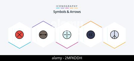 Symbols and Arrows 25 FilledLine icon pack including circle. symbols ...