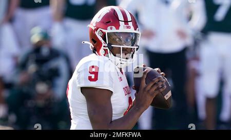 Indiana quarterback Michael Penix Jr. (9) during an NCAA college ...