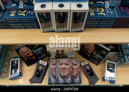 A display of President-elect Joe Biden and Jill Biden books and ...