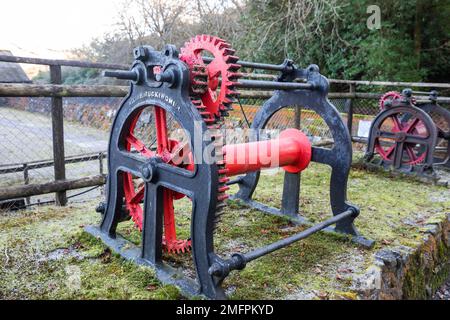 Vivian Tuckingmill winch at Wheal Martyn Clay Works in Cornwall Stock ...
