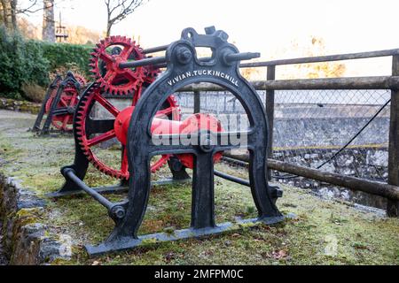 Vivian Tuckingmill winch at Wheal Martyn Clay Works in Cornwall Stock ...