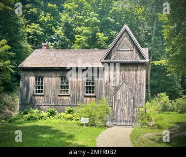 Ancient school building in small mountain town Koprivshtitsa, Bulgaria ...