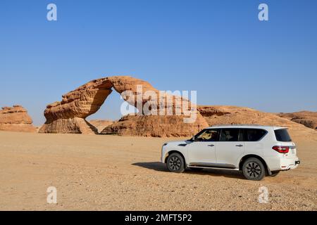 The Arch, also known as Rainbow Rock, near AlUla, Medina Province ...