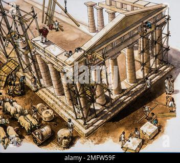 Doric temple from 430 BC, ruins of the city of Segesta founded by the ...