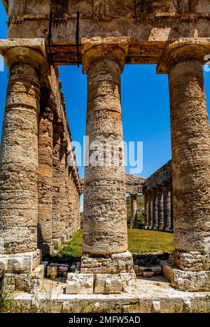 Doric temple from 430 BC, ruins of the city of Segesta founded by the ...