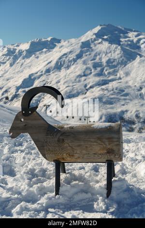 Menuires logo and ibex mascots for Friendly Menuires - French alps ...