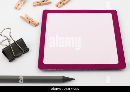 Important Messages. Sticker Lying On White Desk With Clotherspins ...