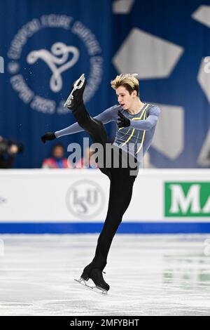Kyrylo MARSAK (UKR), during Men Short Program, at the ISU World Figure ...