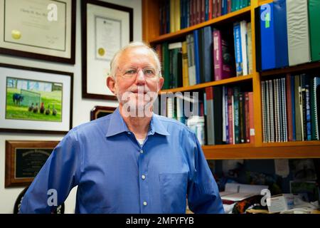 Charles M. Rice, professor of virology at Rockefeller University, poses ...