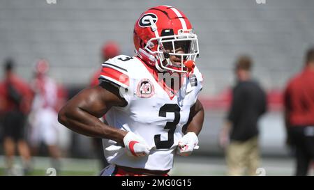 Georgia running back Zamir White (3) is shown during their annual ...