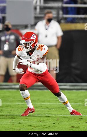 Kansas City Chiefs cornerback L'Jarius Sneed (38) breaks up a pass ...