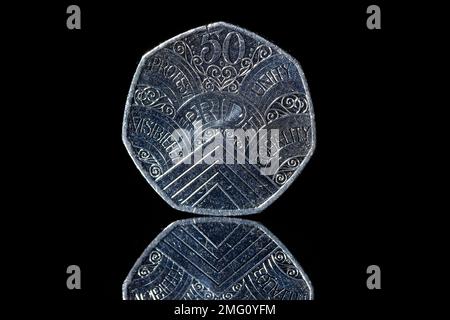 A 2022 50 pence coin to commemorate 50 years of Pride Stock Photo - Alamy