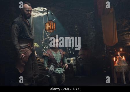 THE WITCHER: BLOOD ORIGIN, from left: Francesca Mills, Laurence O ...