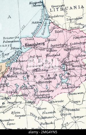 1935 Pre-WW2 atlas map of Poland in Europe Stock Photo - Alamy