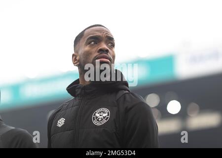 Ivan Toney of Brentford looks around the stadium before the Premier ...