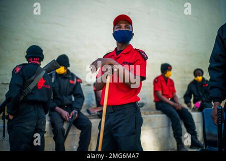 Red Ants, a private security company specializing in evictions, secure ...