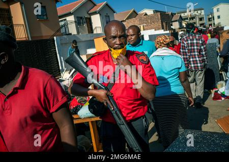 Red Ants, a private security company specializing in evictions, secure ...