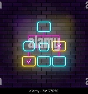 Algorithm, structure, tree vector icon on transparent background. Outline Algorithm, structure ...