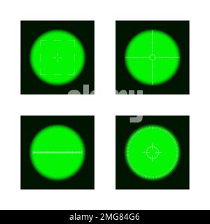 Monocular, telescope or periscope view with scale and transparent ...
