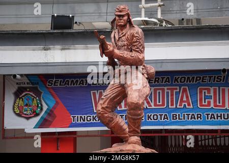 Soedanco Soepriyadi monument. He is Indonesian hero from Blitar and the ...