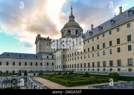 Aerial view of the Monastery of El Escorial Madrid Spain Stock Photo ...