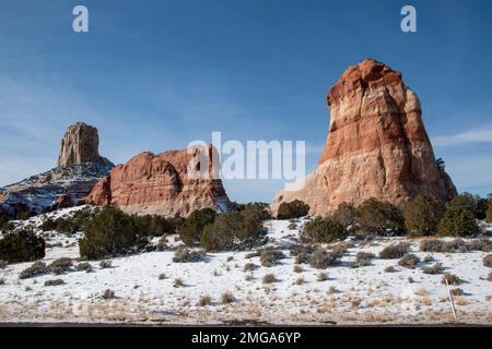 Square Butte is a peculiar rock formation in Coconino County, AZ Stock ...
