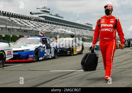 Michael Annett heads to his car before the NASCAR Xfinity Series auto ...