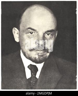 Portrait of Vladimir Ilich Lenin, first leader of USSR Stock Photo - Alamy